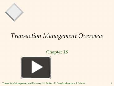 PPT – Transaction Management Overview PowerPoint presentation | free to ...