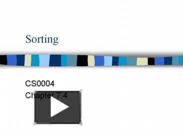 Sorting presentation | free to view