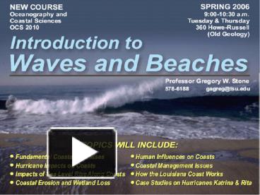 DEFINITION OF THE COAST presentation | free to view