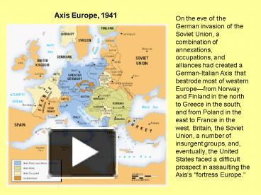PPT – Axis Europe, 1941 PowerPoint presentation | free to view - id ...