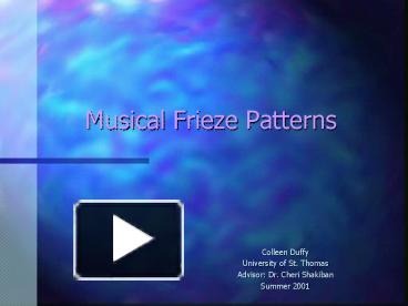 Musical Frieze Patterns presentation | free to view