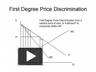 First Degree Price Discrimination presentation | free to view