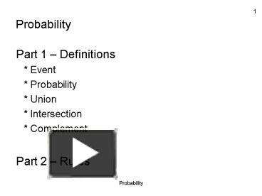 PPT – Part 1 Definitions PowerPoint presentation | free to download ...