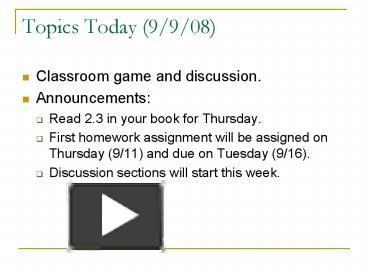 PPT – Topics Today 9908 PowerPoint presentation | free to view - id ...