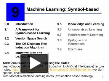PPT – Machine Learning: Symbol-based PowerPoint presentation | free to ...