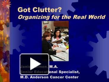 PPT – Got Clutter Organizing for the Real World PowerPoint presentation ...