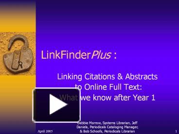 PPT – LinkFinderPlus : PowerPoint presentation | free to download - id ...