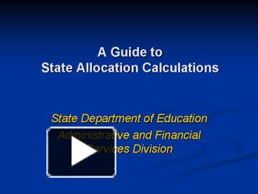 PPT – A Guide to State Allocation Calculations PowerPoint presentation ...