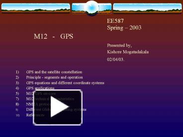 PPT – EE587Spring 2003 PowerPoint presentation | free to download - id ...