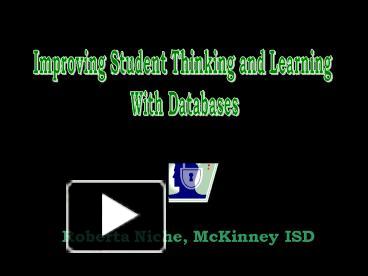 PPT – Improving Student Thinking and Learning PowerPoint presentation ...
