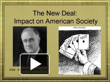 The New Deal: Impact on American Society presentation | free to view