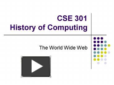 PPT – CSE 301 History of Computing PowerPoint presentation | free to ...