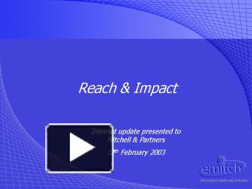 PPT – Reach PowerPoint presentation | free to view - id: 2f415-NDA2N