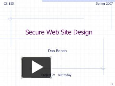PPT – Secure Web Site Design PowerPoint presentation | free to download ...