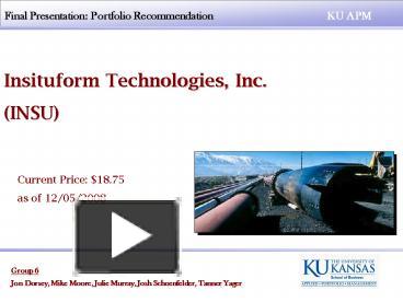 Insituform Technologies, Inc. presentation | free to view