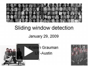 Sliding window detection presentation | free to download