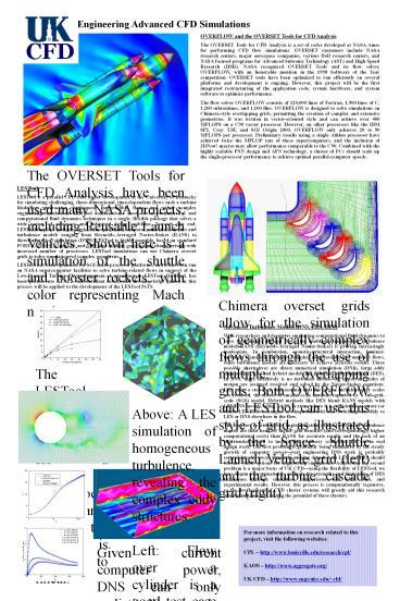 OVERFLOW and the OVERSET Tools for CFD Analysis presentation | free to view