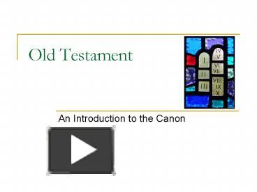 Old Testament presentation | free to view