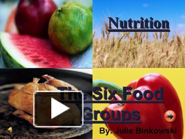 The Six Food Groups presentation | free to view
