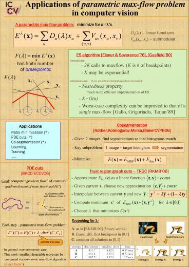 PPT – Applications of parametric maxflow problem PowerPoint ...