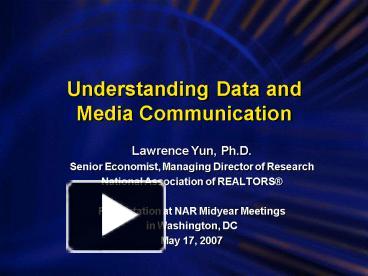 PPT – Understanding Data and Media Communication PowerPoint ...