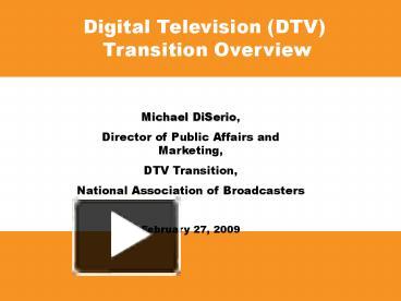 Digital Television DTV presentation | free to view