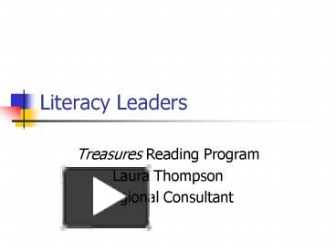 Literacy Leaders presentation | free to view