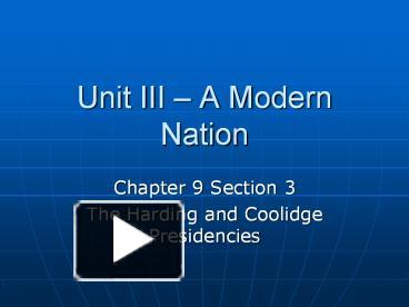 PPT – Unit III PowerPoint presentation | free to view - id: 30d70-N2UwM