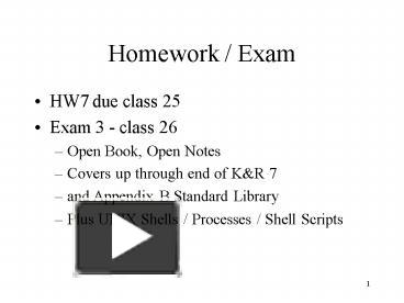 PPT – Homework Exam PowerPoint presentation | free to download - id ...