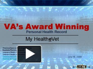PPT – VAs Award Winning PowerPoint presentation | free to view - id ...