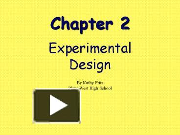 PPT – Experimental Design PowerPoint presentation | free to view - id ...