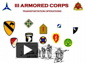 PPT – III ARMORED CORPS PowerPoint presentation | free to view - id ...