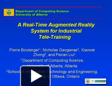 PPT – A Real-Time Augmented Reality System for Industrial Tele-Training ...