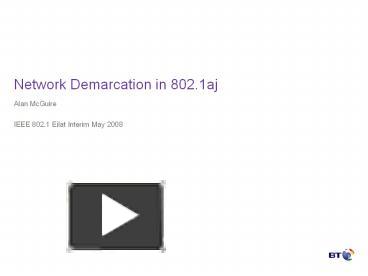 Network Demarcation in 802.1aj presentation | free to download