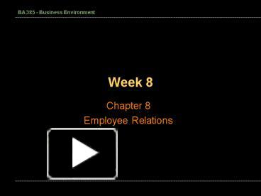 PPT – Week 8 PowerPoint presentation | free to view - id: 317e7-NjYwN