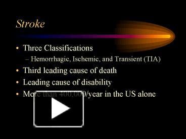 Stroke presentation | free to view