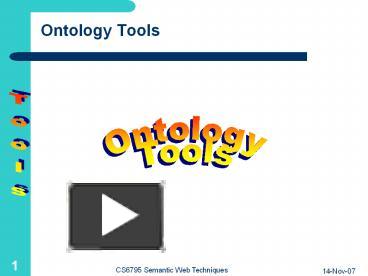 PPT – Ontology Tools PowerPoint presentation | free to download - id ...