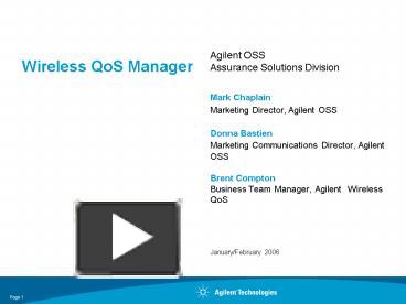 PPT – Wireless QoS Manager PowerPoint presentation | free to download ...