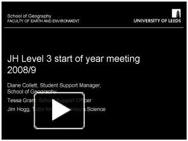 JH Level 3 start of year meeting 20089 presentation | free to view