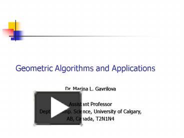 PPT – Geometric Algorithms and Applications PowerPoint presentation ...