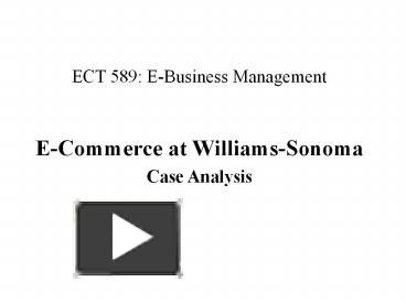 PPT – ECT 589: E-Business Management PowerPoint presentation | free to ...