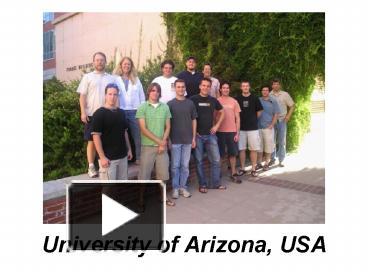 PPT – University of Arizona, USA PowerPoint presentation | free to view ...