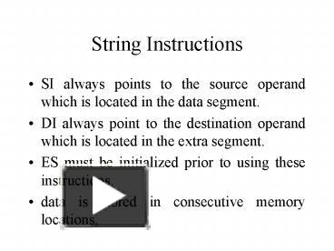 String Instructions presentation | free to view