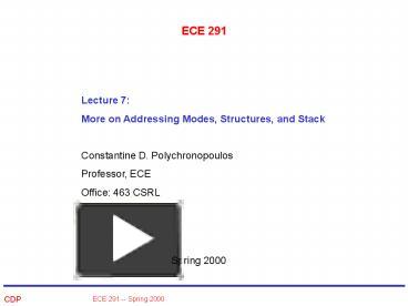 PPT – ECE 291 PowerPoint presentation | free to view - id: 32611-YjBiN