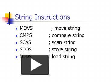 PPT – String Instructions PowerPoint presentation | free to view - id ...