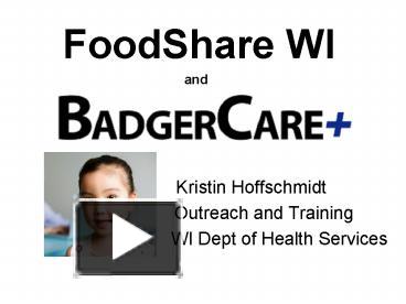 FoodShare WI presentation | free to view