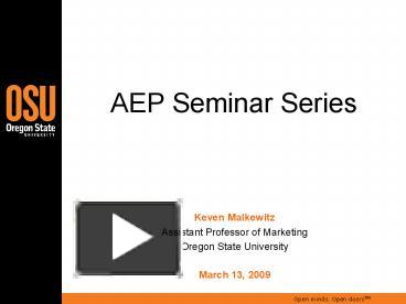 PPT – AEP Seminar Series PowerPoint presentation | free to view - id ...