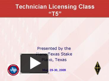 PPT – Technician Licensing Class T5 PowerPoint presentation | free to ...