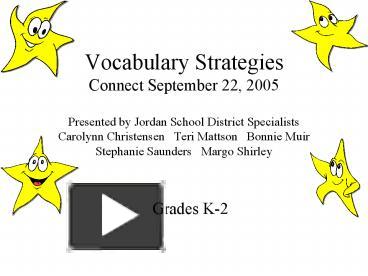 PPT – Grades K2 PowerPoint presentation | free to view - id: 32ab1-NzAzN