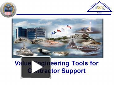 Value Engineering Tools for Contractor Support presentation | free to view